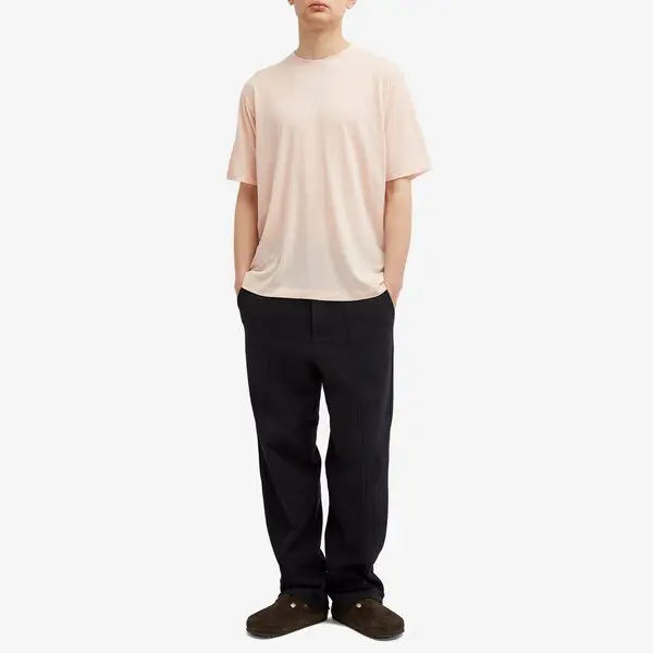 Auralee Super Soft Wool Jersey T-Shirt In Light Pink - 50